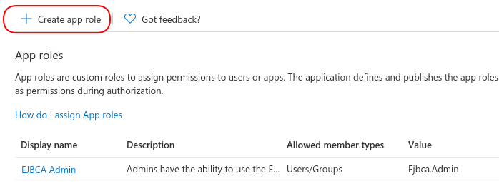 Integrating EJBCA with Azure AD Role Based Authentication (RBAC)